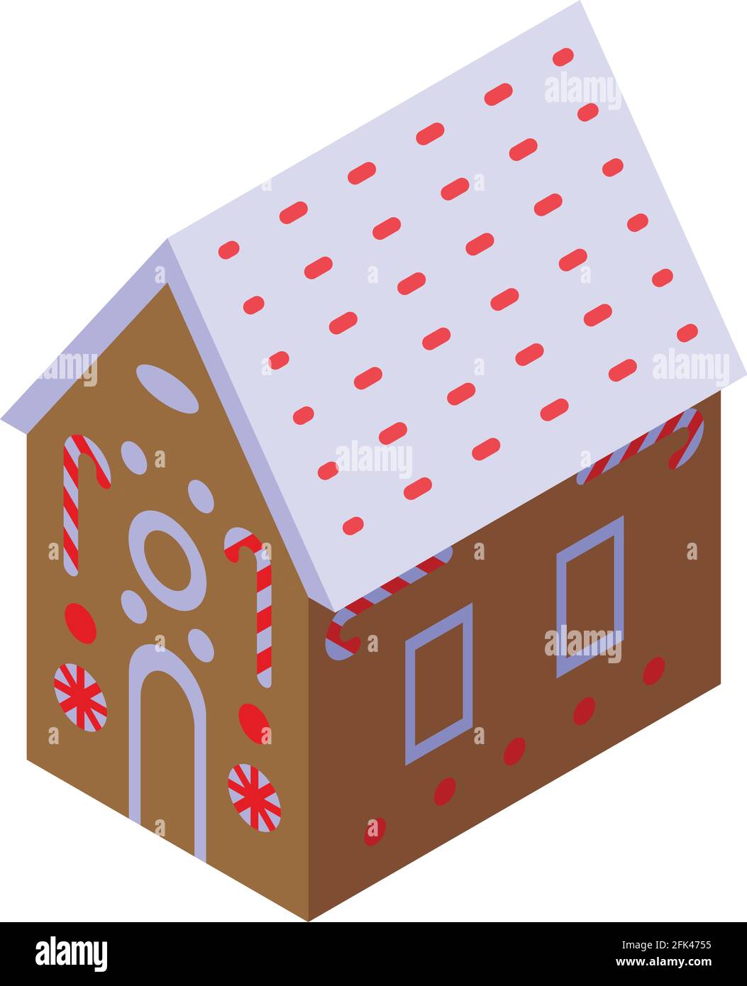 Food gingerbread house icon. Isometric of Food gingerbread house vector ...