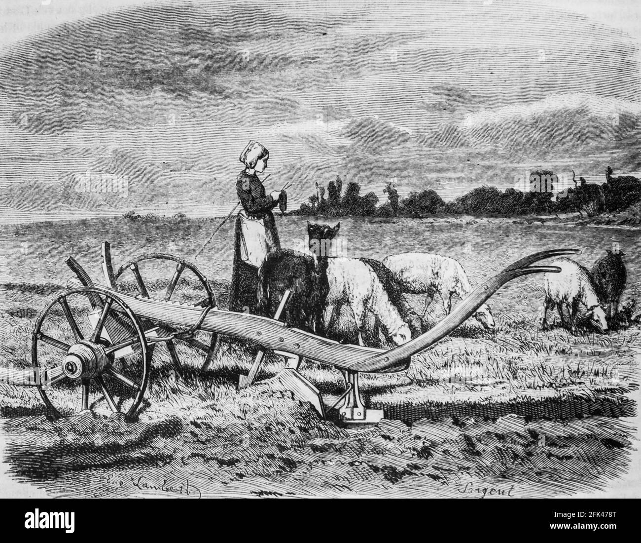 la charrue dombasle, le magazin pittoresque,editeur edouard charton ...