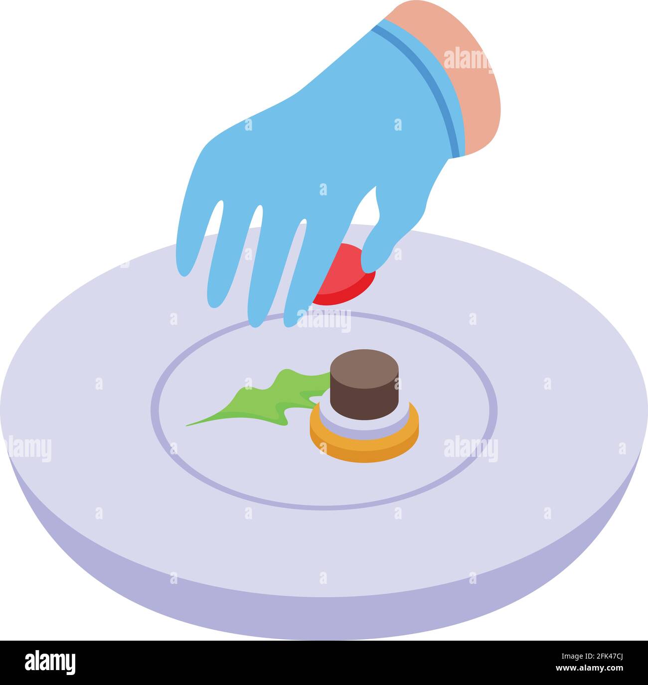 Serving plate icon. Isometric of Serving plate vector icon for web ...
