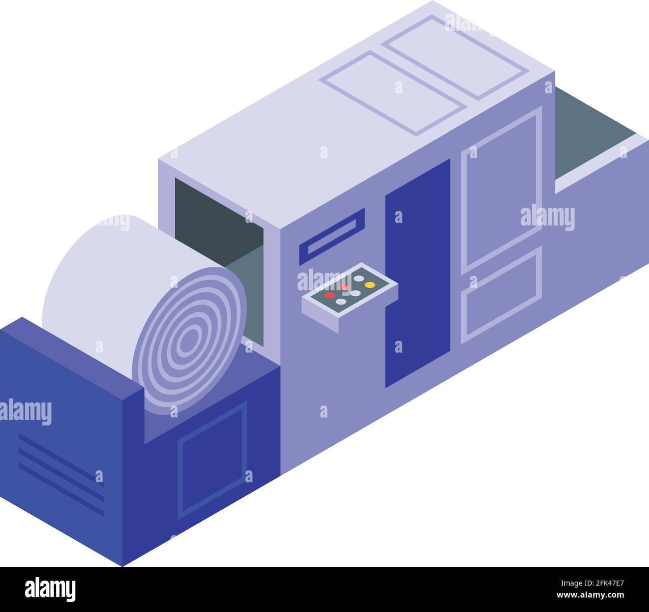 Paper production icon. Isometric of Paper production vector icon for ...
