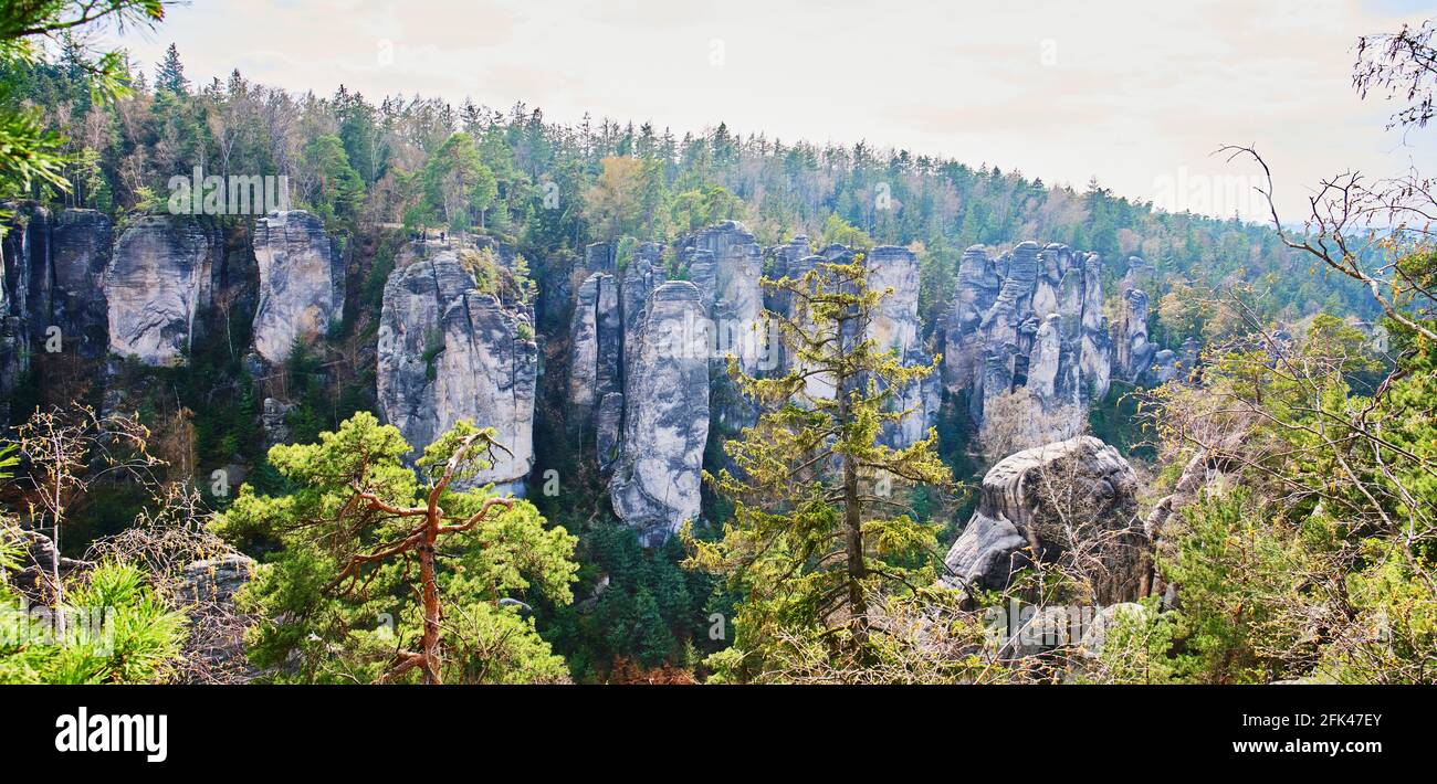Sandstone rock formations prachov rocks hi-res stock photography and ...