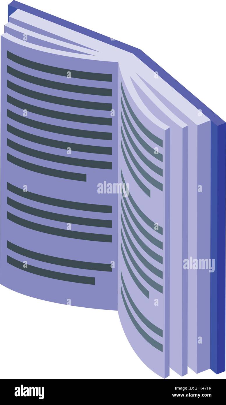 Paper book icon. Isometric of Paper book vector icon for web design ...