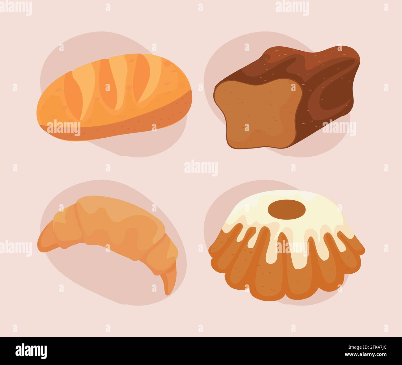 bakery bread icons Stock Vector Image & Art - Alamy