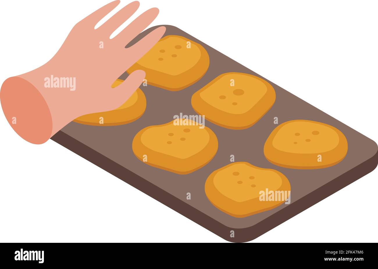 Cookies baking icon. Isometric of Cookies baking vector icon for web ...