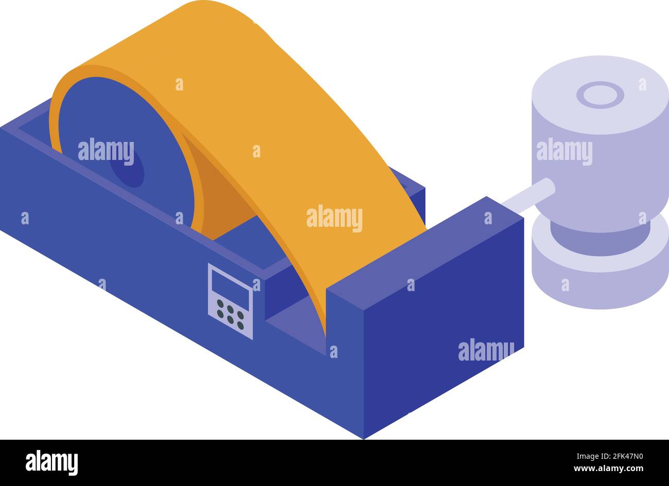 Paper production machine icon. Isometric of Paper production machine ...