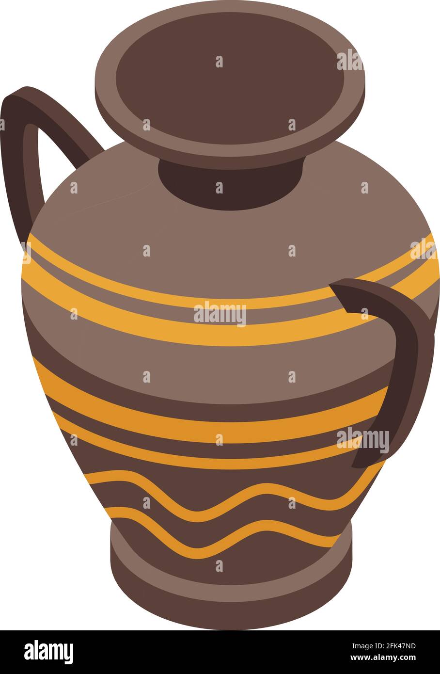 Antique amphora icon. Isometric of Antique amphora vector icon for web ...