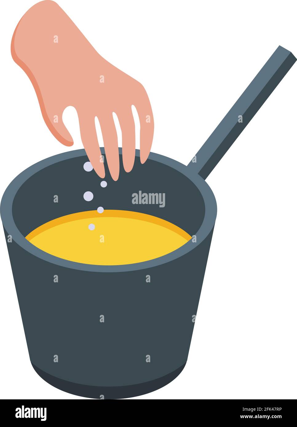 Salting hand icon. Isometric of Salting hand vector icon for web design ...