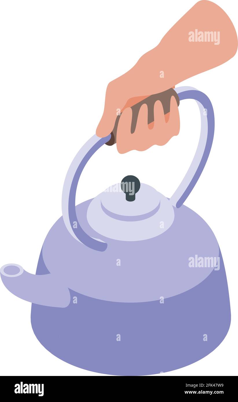 Boiling water icon. Isometric of Boiling water vector icon for web ...