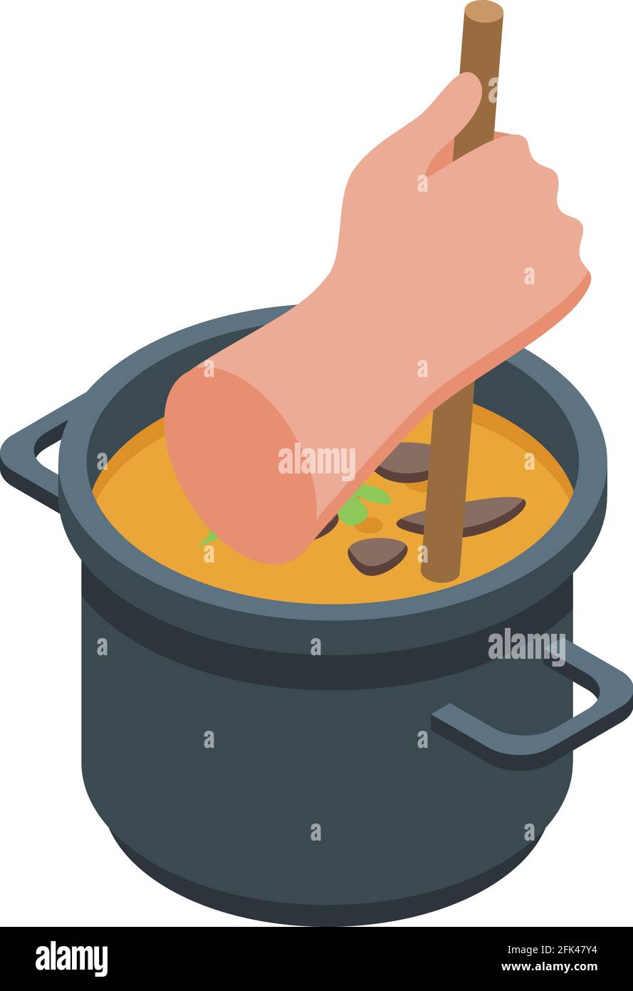 Cooking hand icon. Isometric of Cooking hand vector icon for web design ...