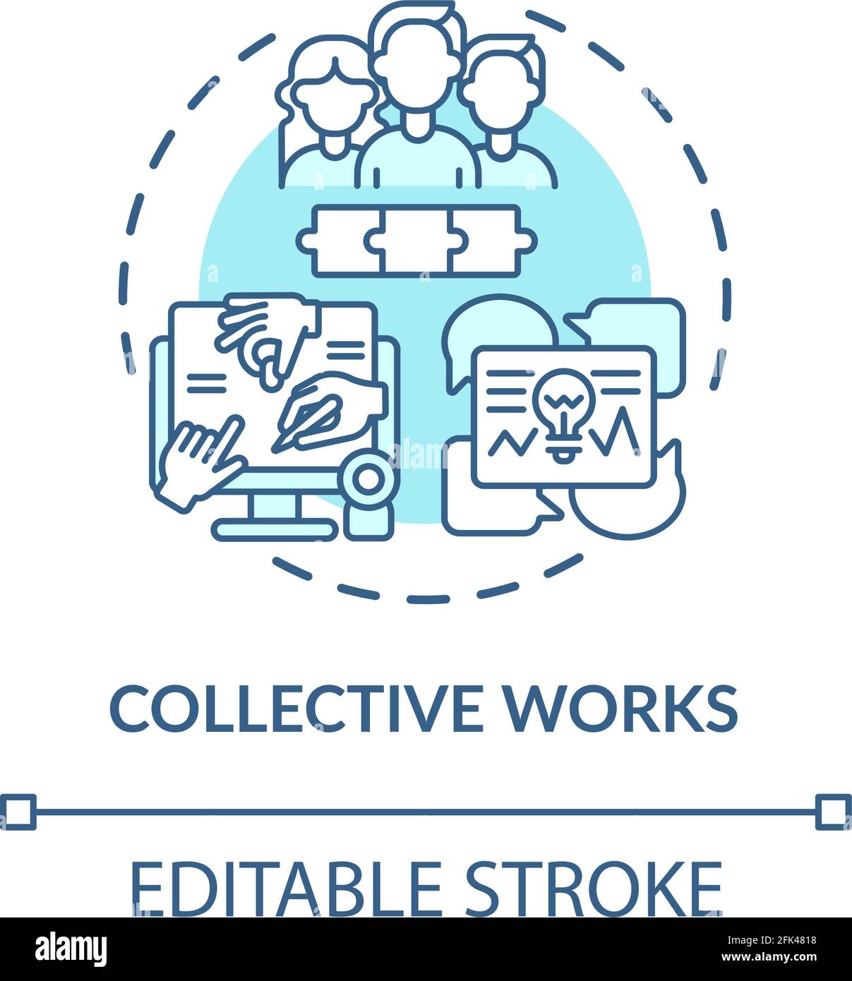 Collective works concept icon Stock Vector Image & Art - Alamy