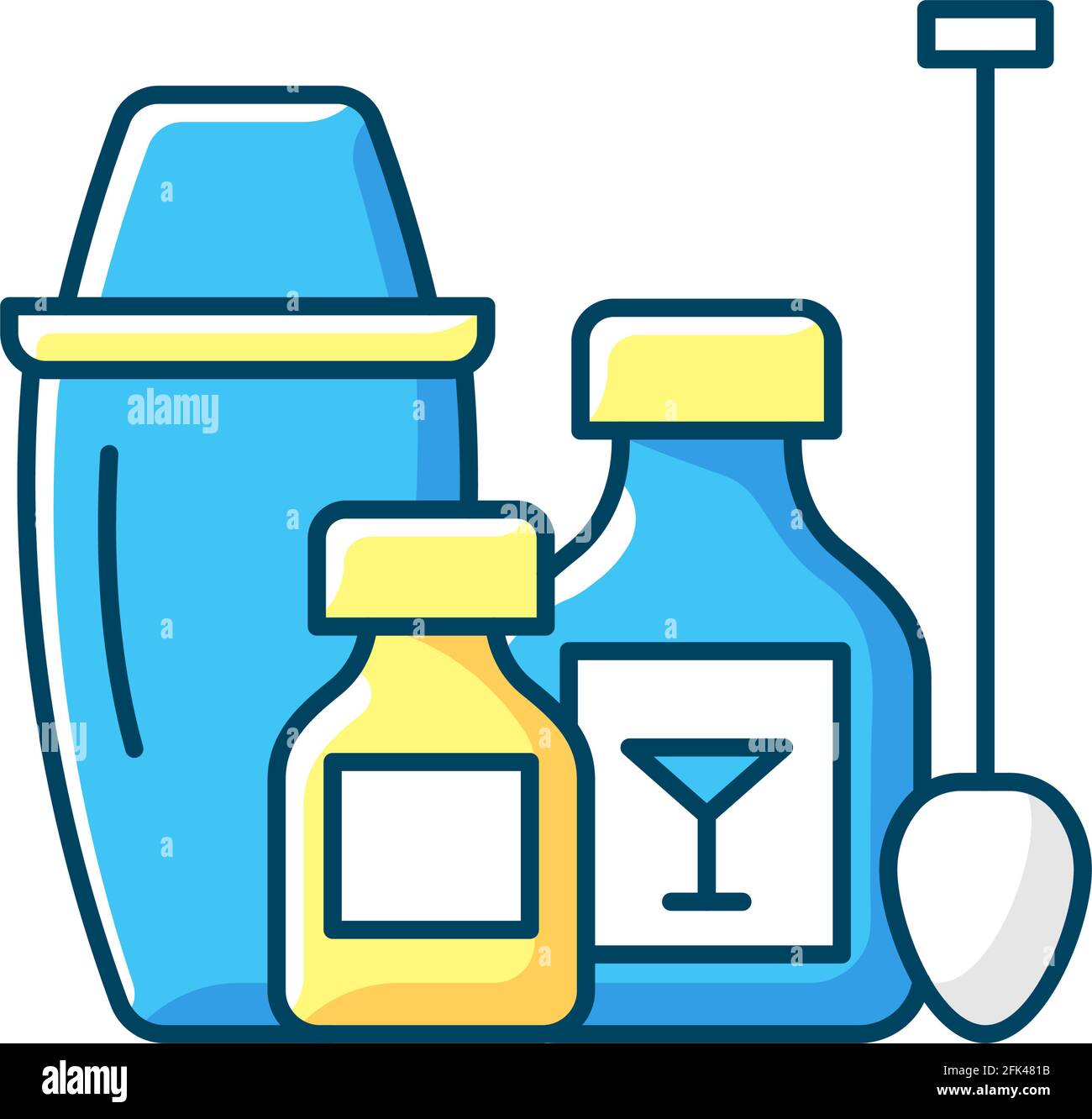 Cocktail kits RGB color icon Stock Vector Image & Art - Alamy