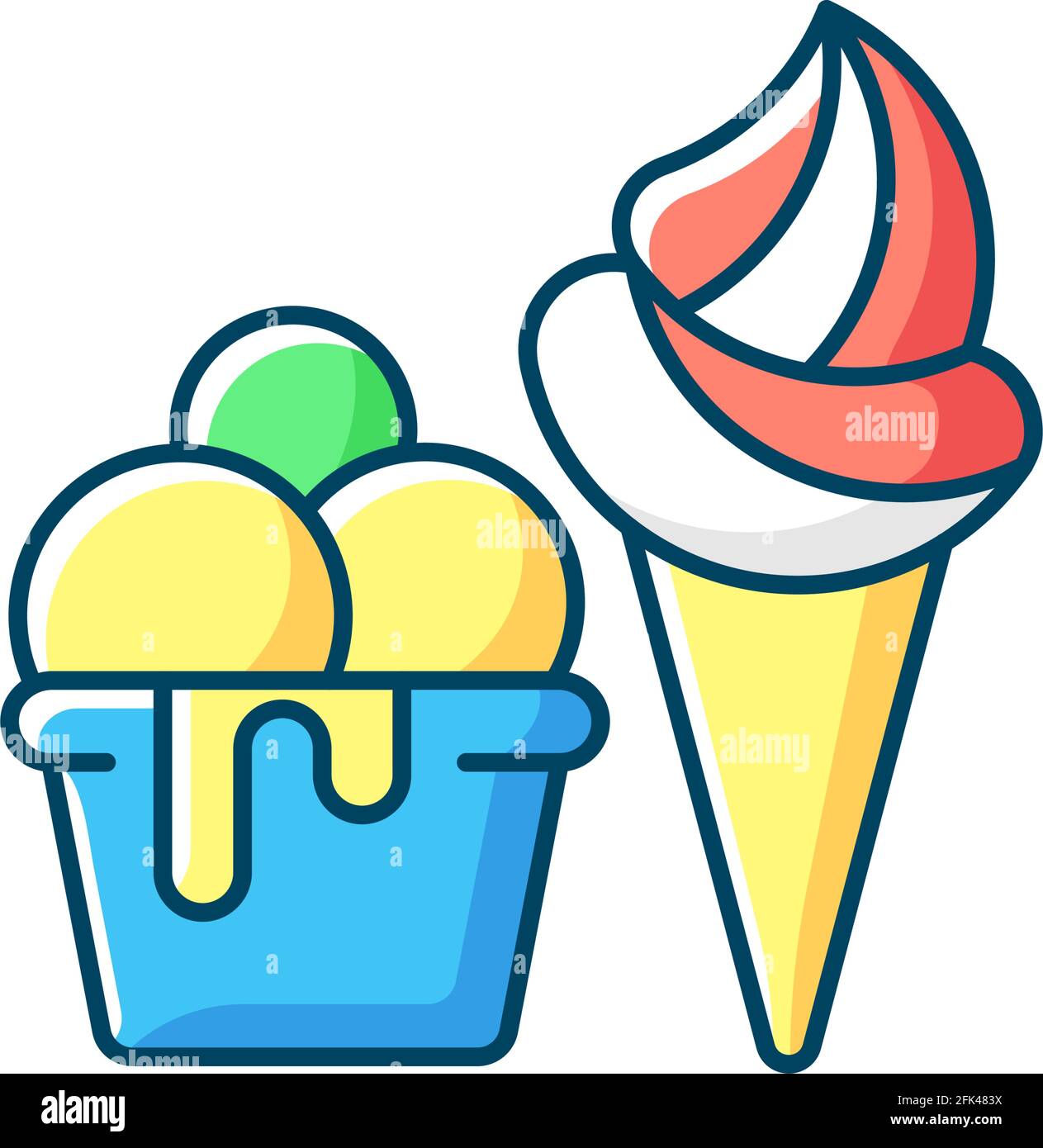 Ice cream go icon Cut Out Stock Images & Pictures - Alamy