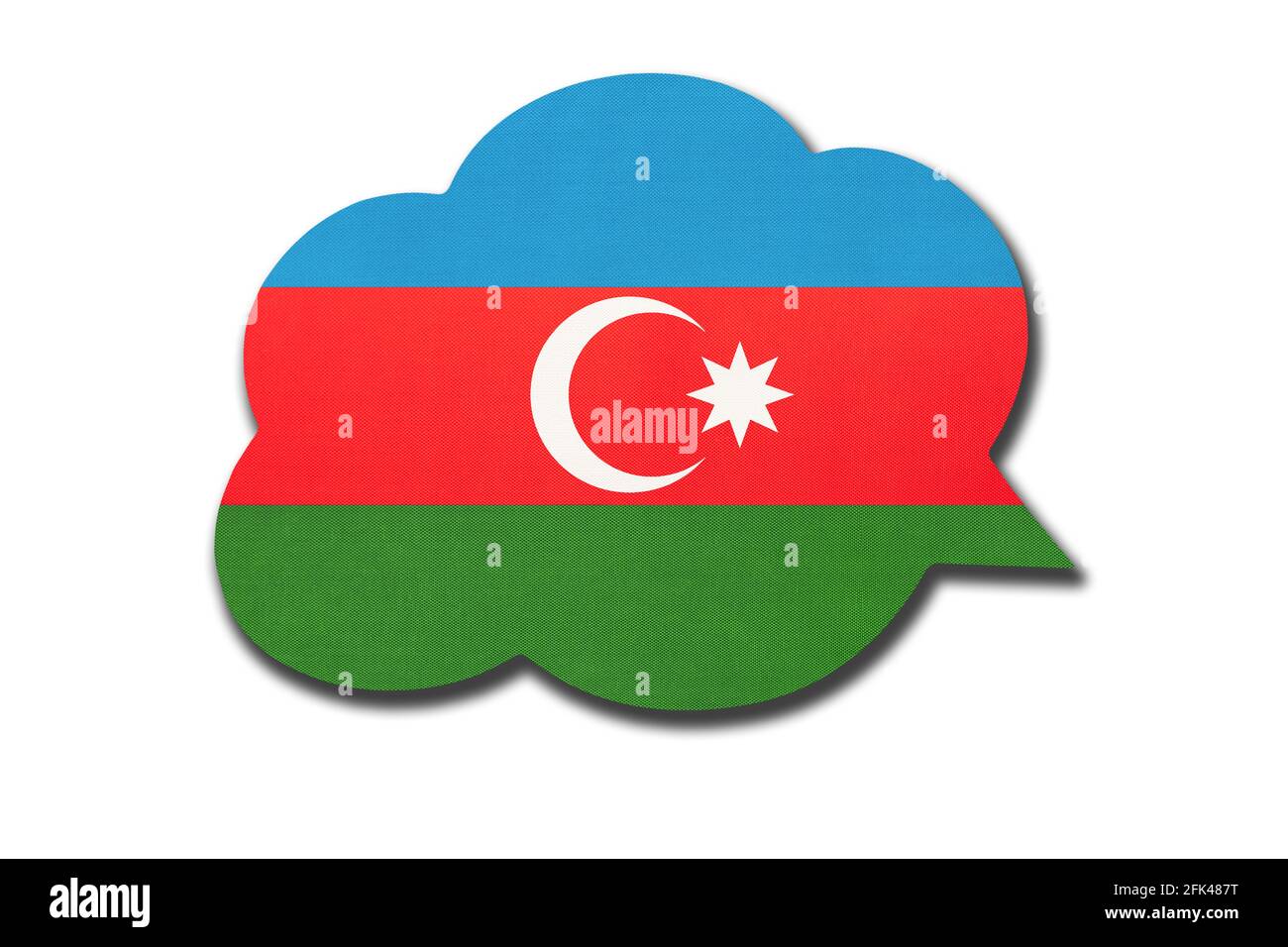 3d speech bubble with national Azerbaijan flag isolated on white ...