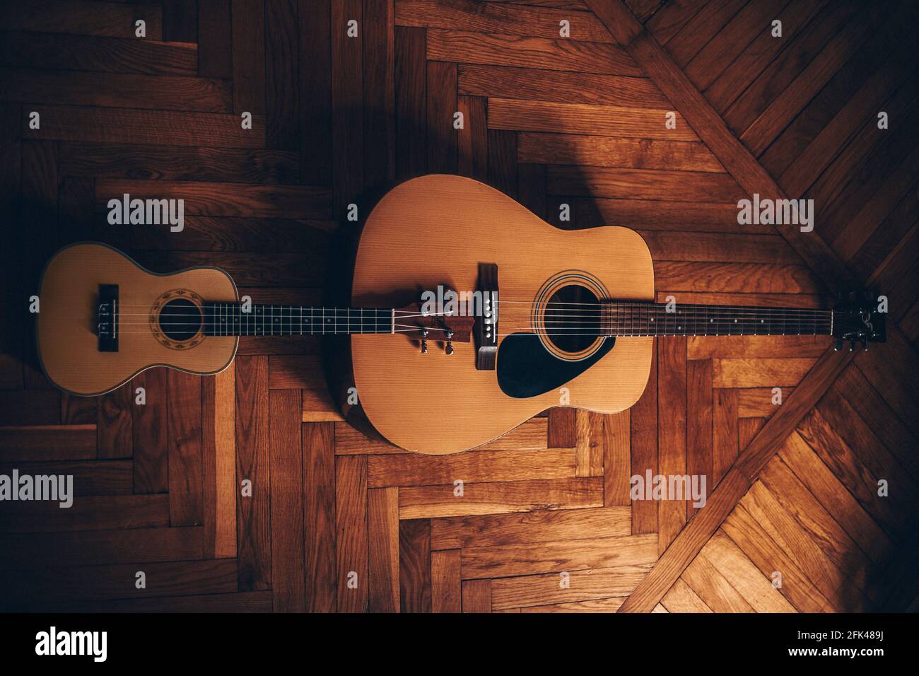 Classic guitar top view hi-res stock photography and images - Alamy