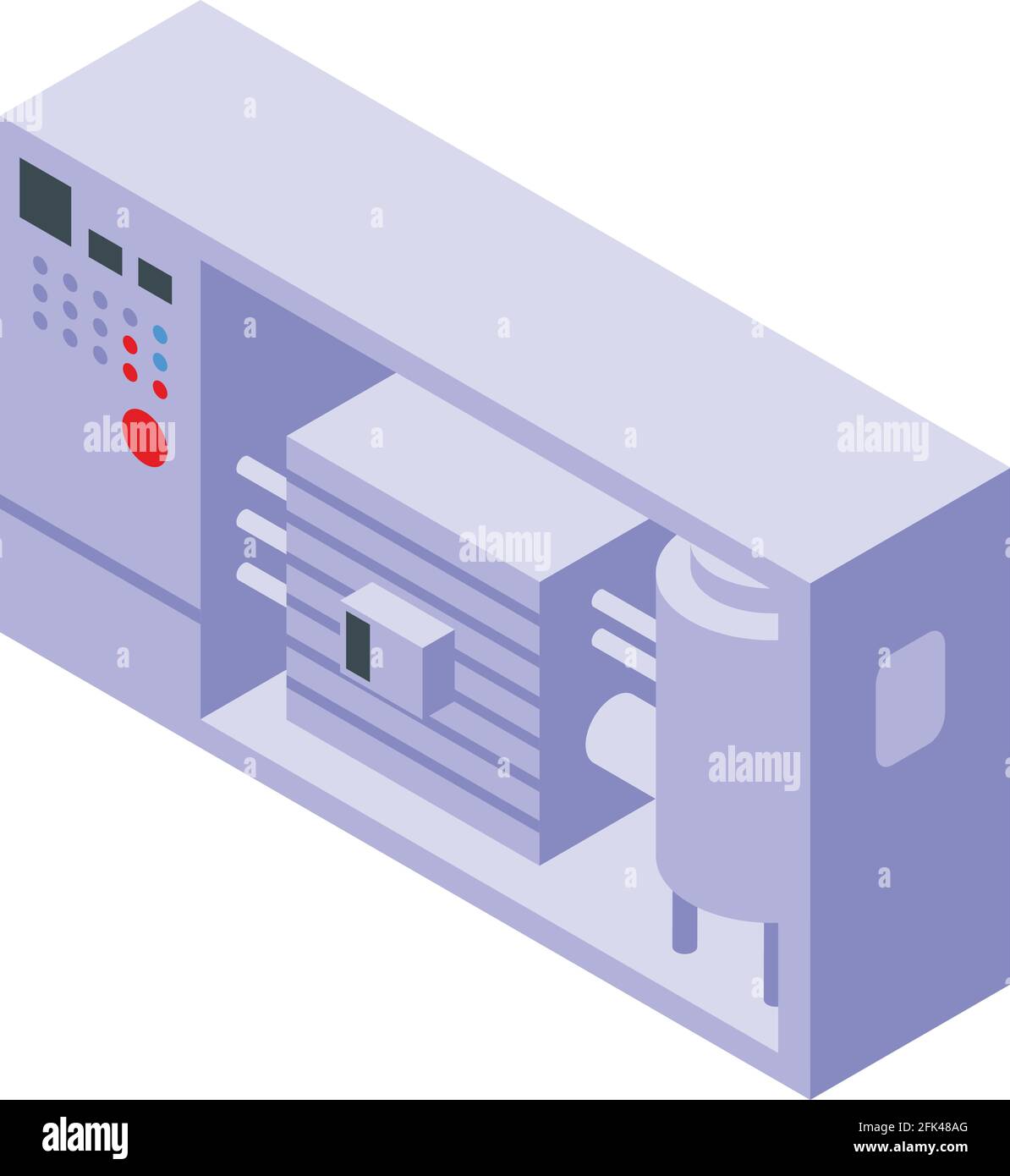 Dairy factory icon. Isometric of Dairy factory vector icon for web ...