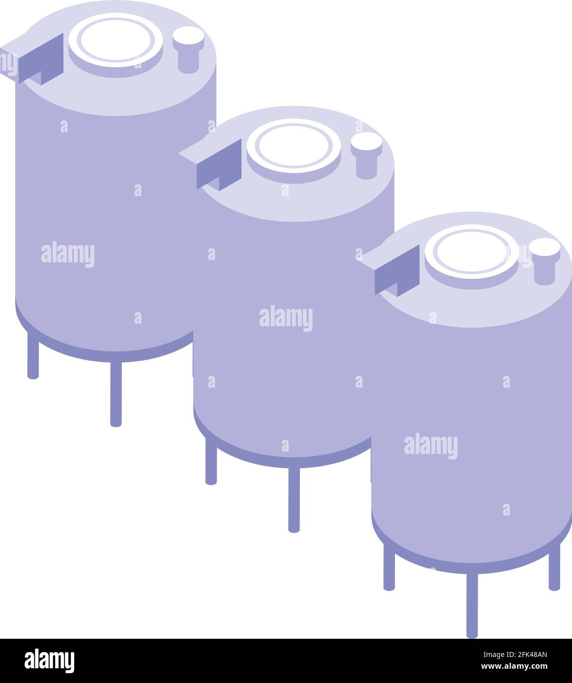 Milk storage tanks icon. Isometric of Milk storage tanks vector icon ...