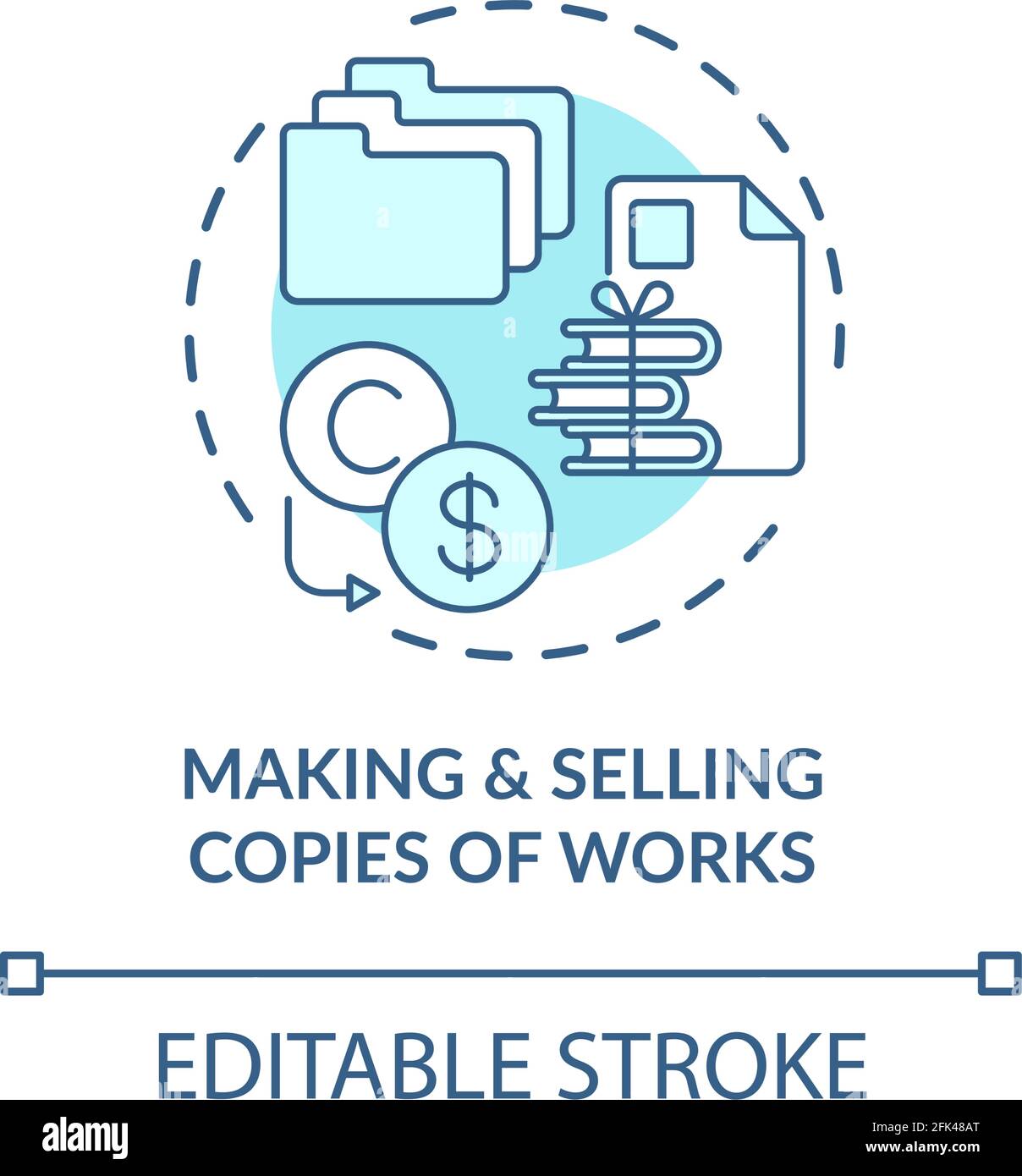 Making and selling works copies concept icon Stock Vector Image & Art ...