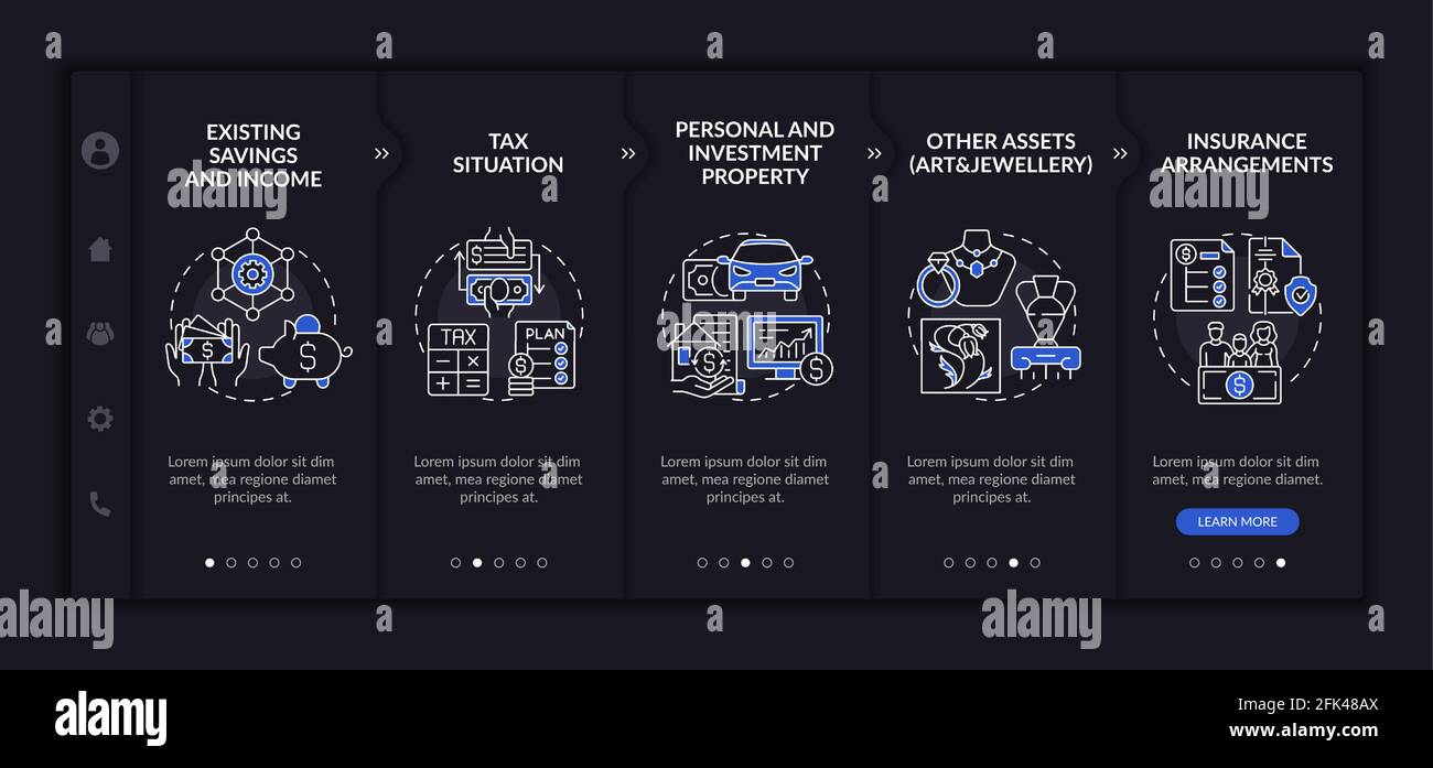 Complete wealth plan onboarding vector template Stock Vector Image ...