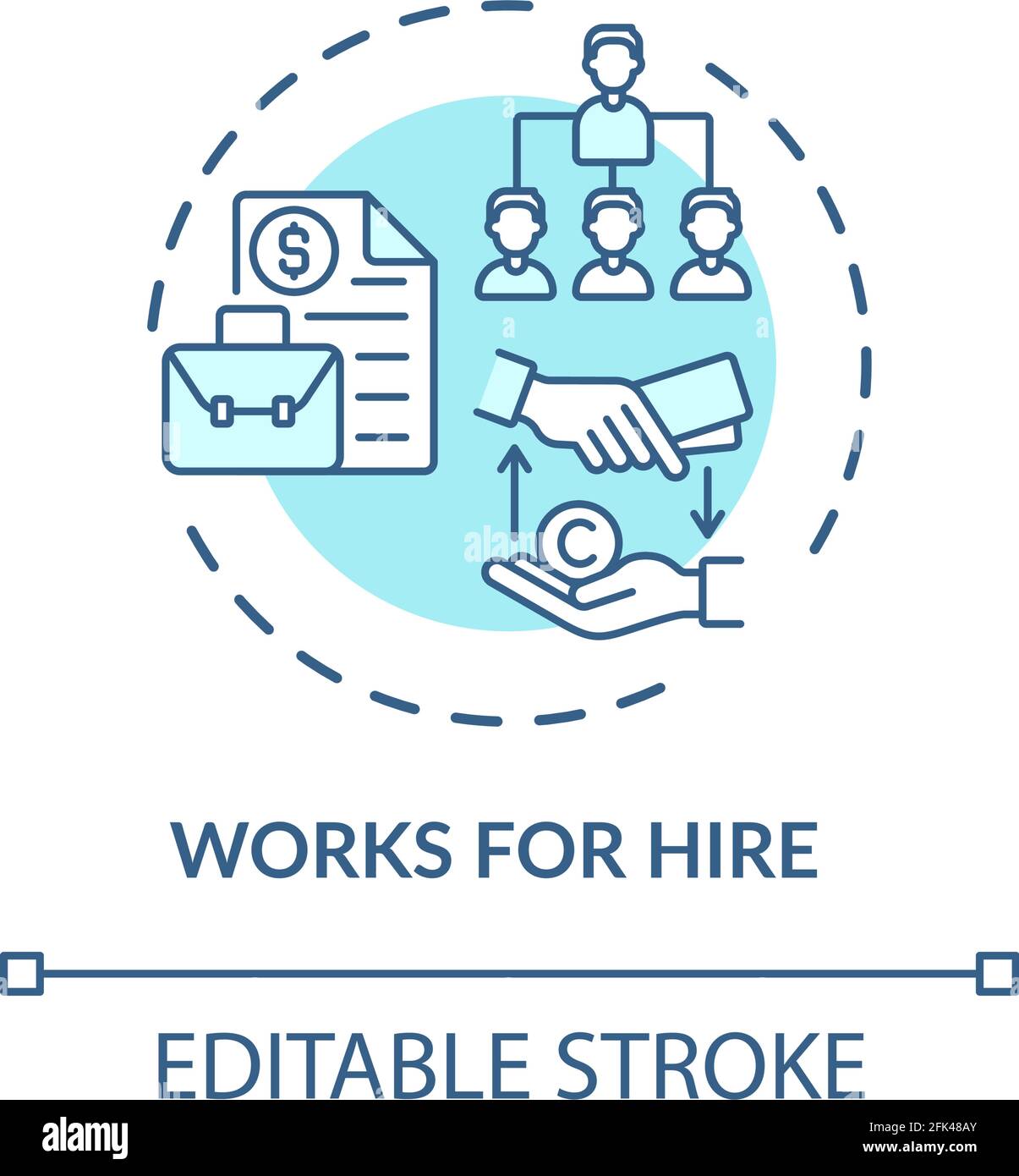 Working for hire concept icon Stock Vector Image & Art - Alamy