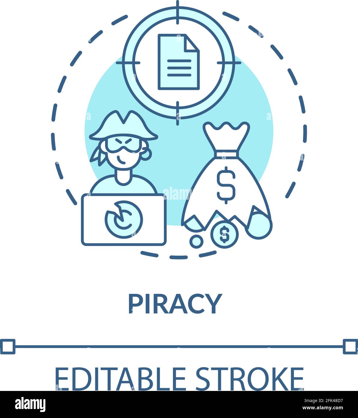 Piracy concept icon Stock Vector Image & Art - Alamy