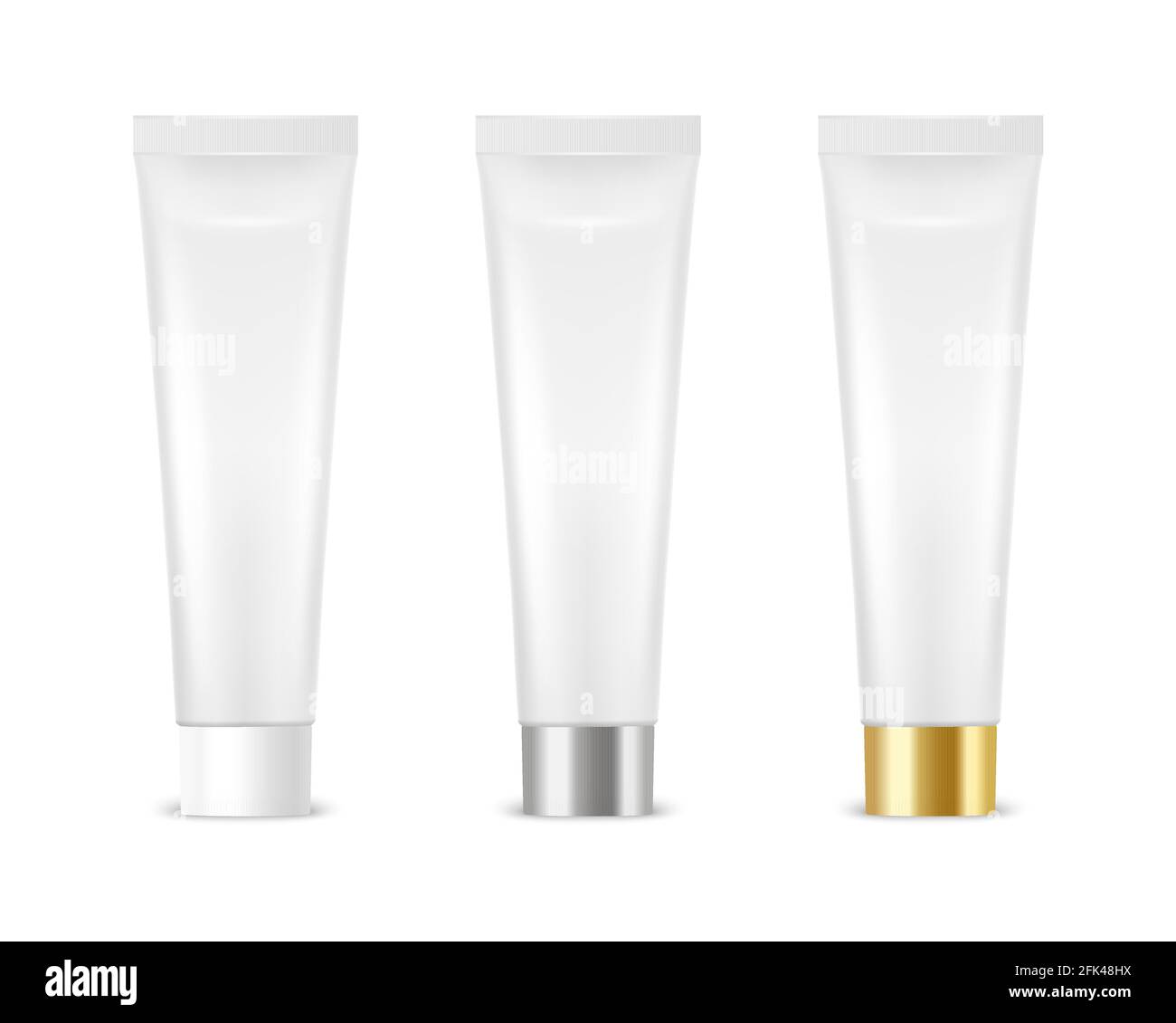 Vector 3d Realistic Plastic, Metal White Tooth Paste, Cream Tube ...