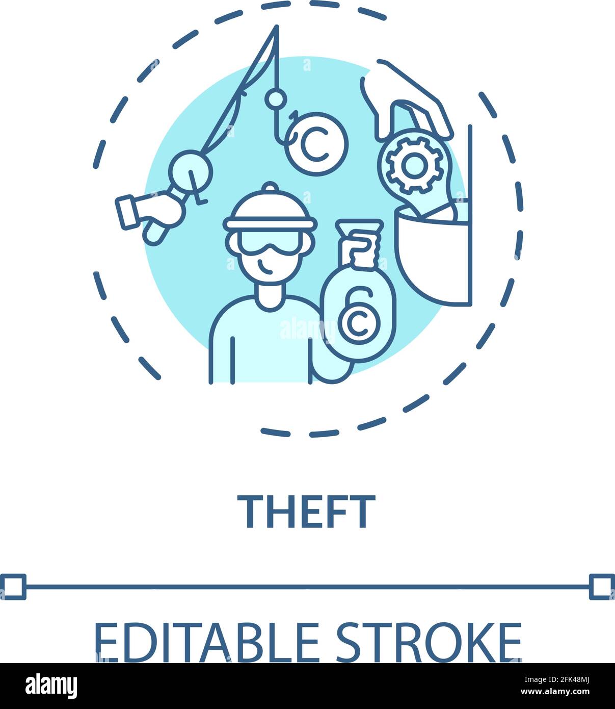 Theft concept icon Stock Vector Image & Art - Alamy