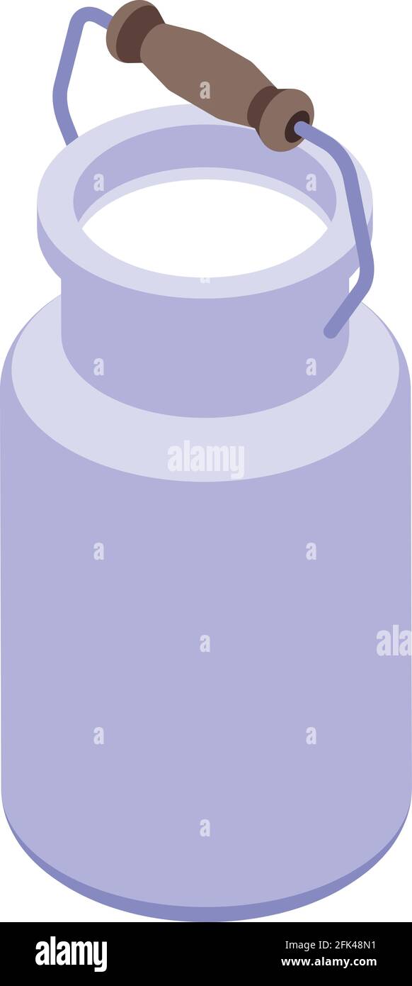 Milk can icon. Isometric of Milk can vector icon for web design ...