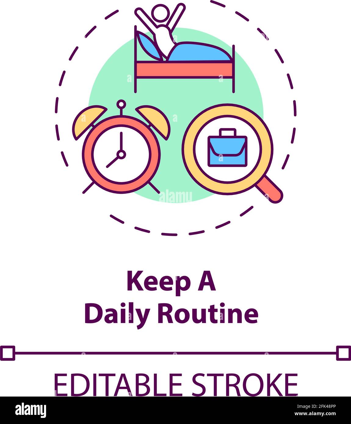 Keep a daily routine concept icon Stock Vector Image & Art - Alamy