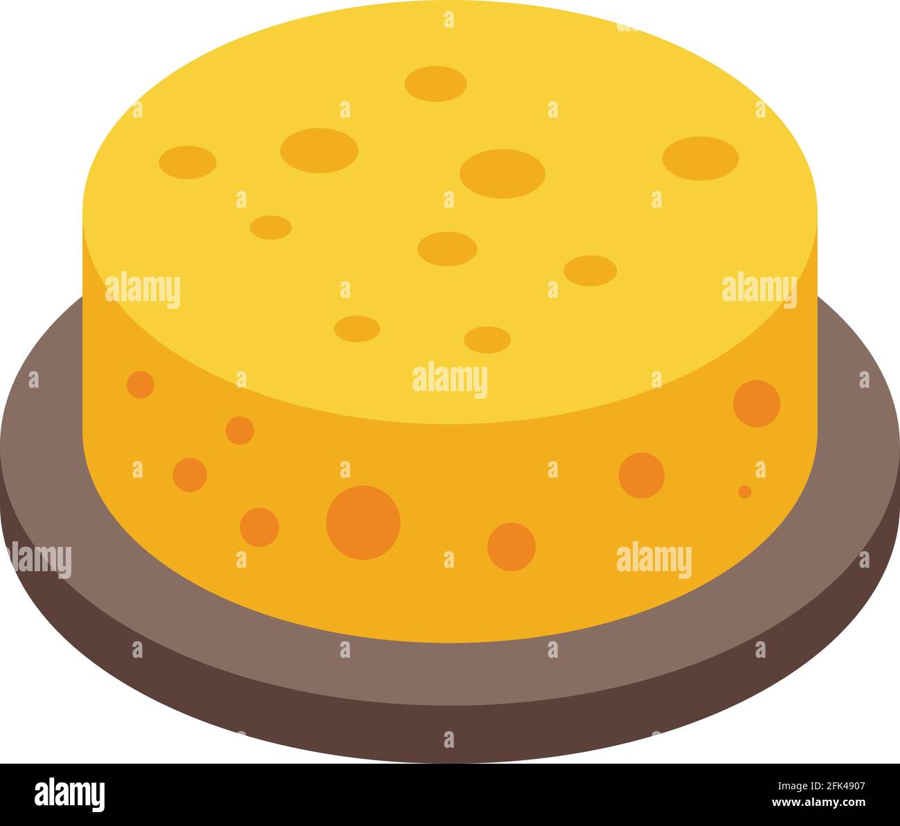 Cheese wheel icon. Isometric of Cheese wheel vector icon for web design ...