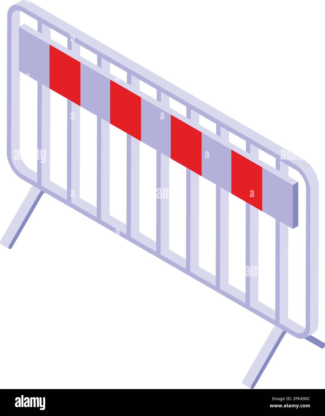 Safety road barrier icon. Isometric of Safety road barrier vector icon ...