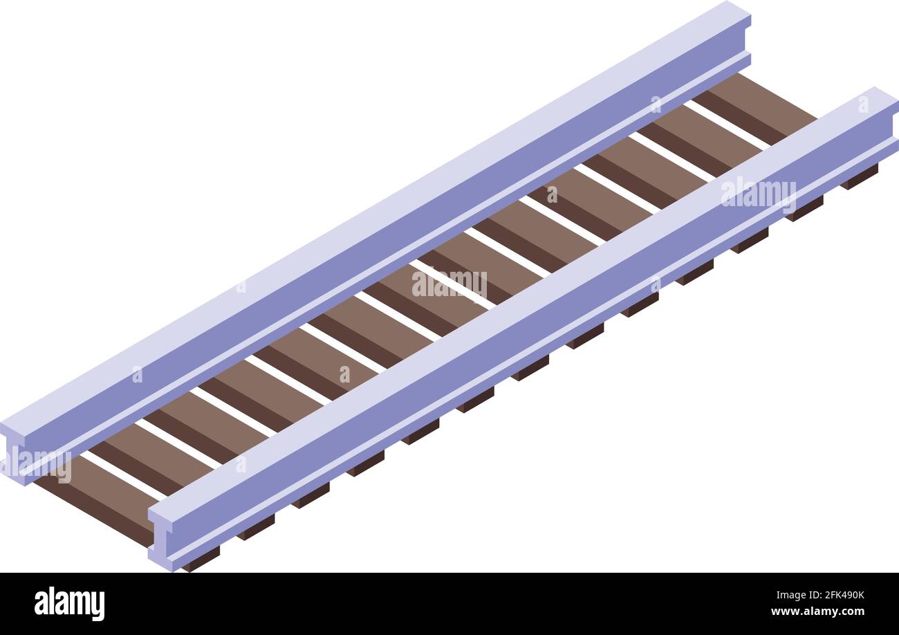 Railway icon. Isometric of Railway vector icon for web design isolated on white background Stock ...