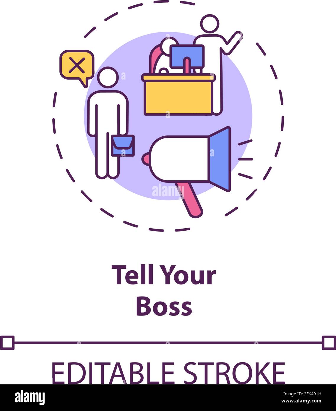 Tell your boss concept icon Stock Vector Image & Art - Alamy