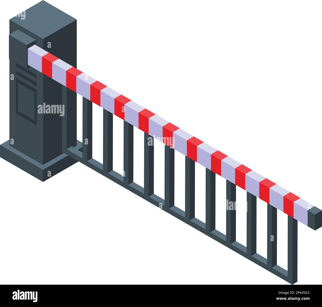 Caution rail barrier icon. Isometric of Caution rail barrier vector icon for web design isolated ...