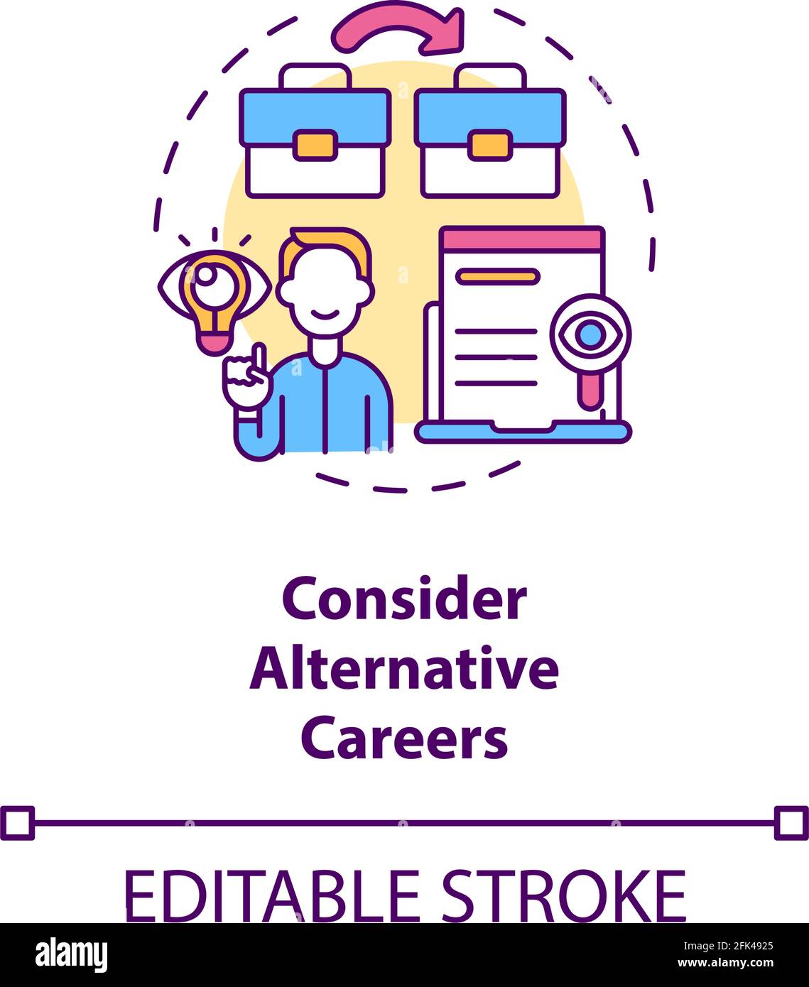 Consider alternative concept icon Stock Vector Image & Art - Alamy