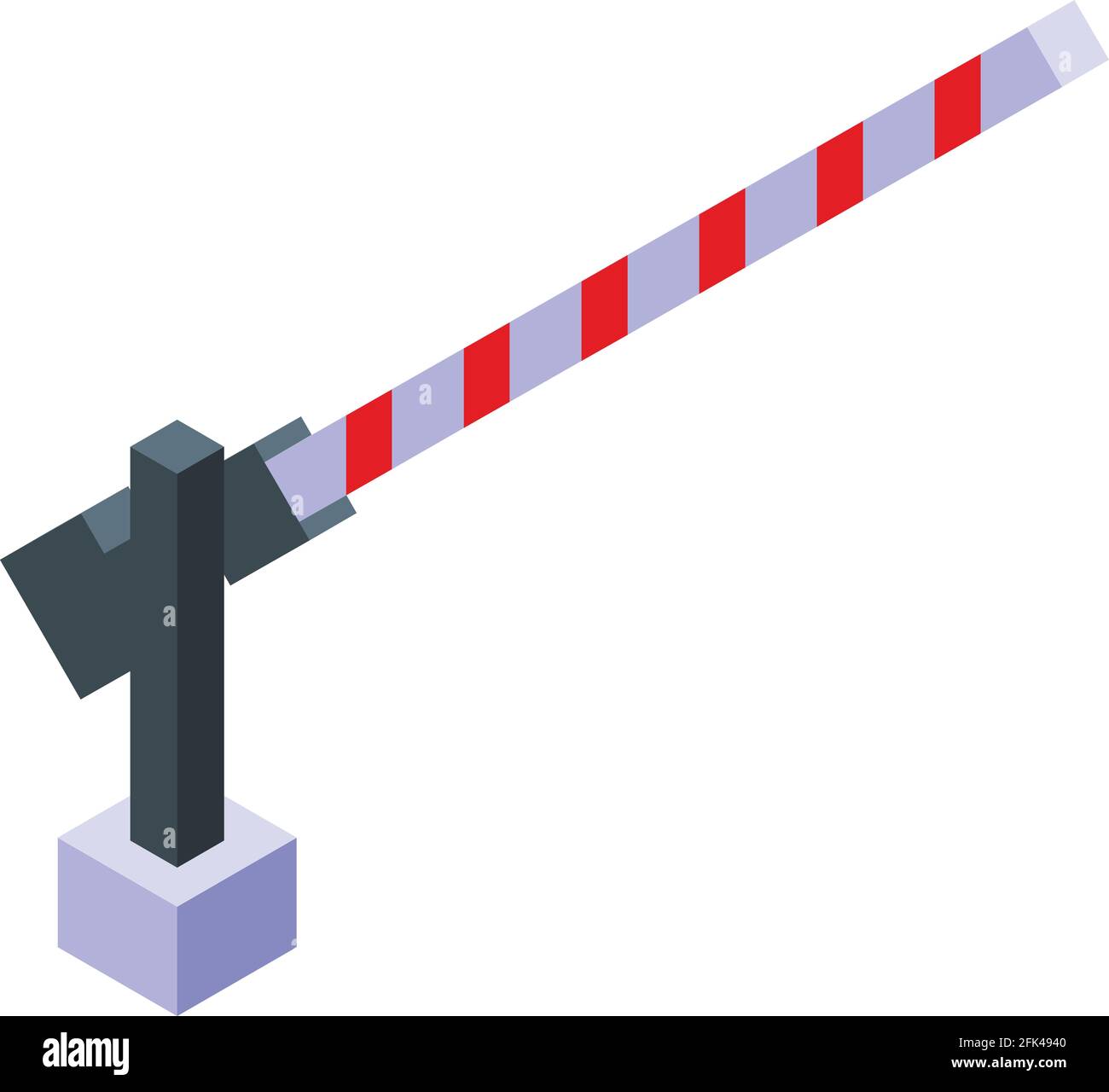 Security rail barrier icon. Isometric of Security rail barrier vector ...