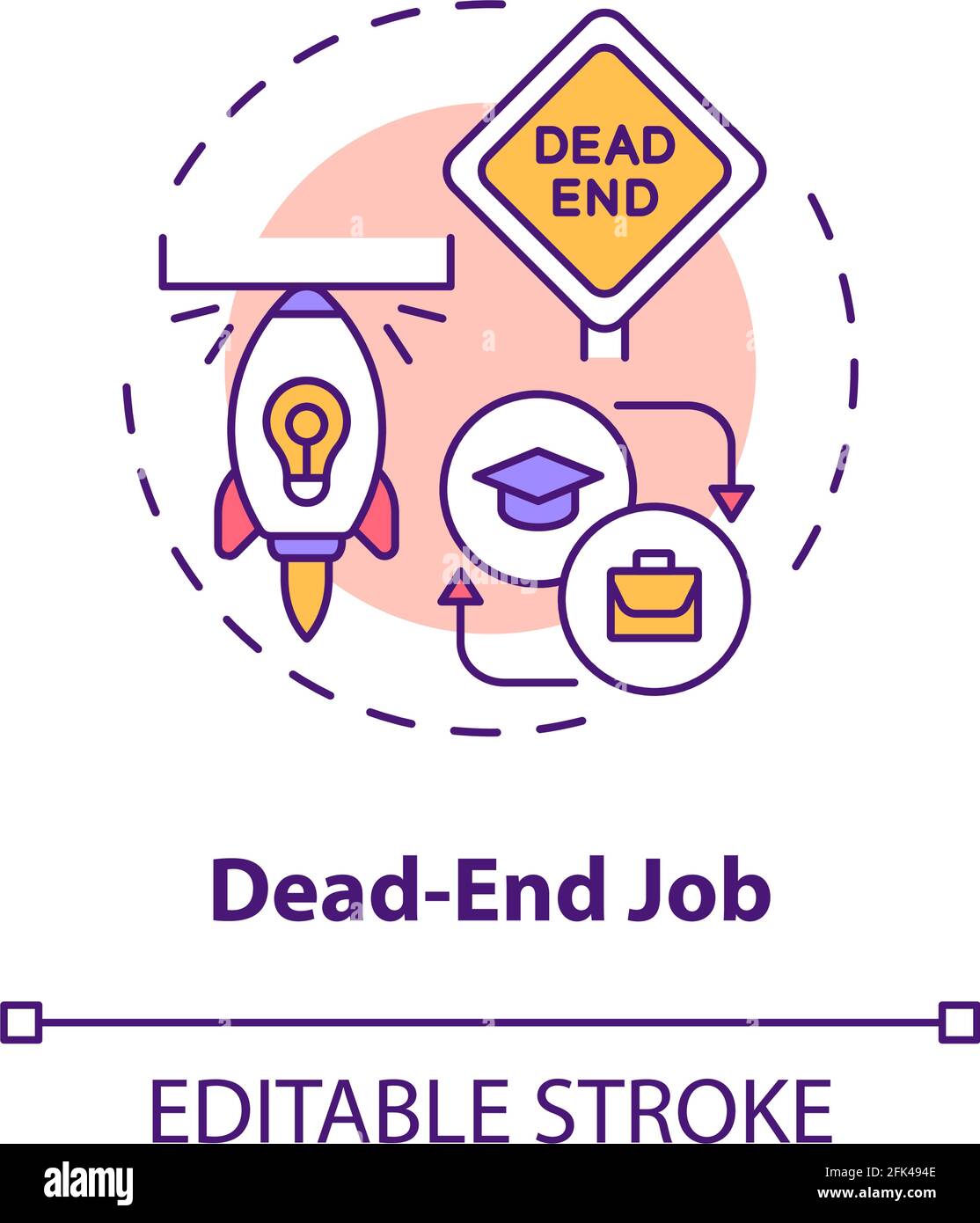 Dead-end job concept icon Stock Vector Image & Art - Alamy