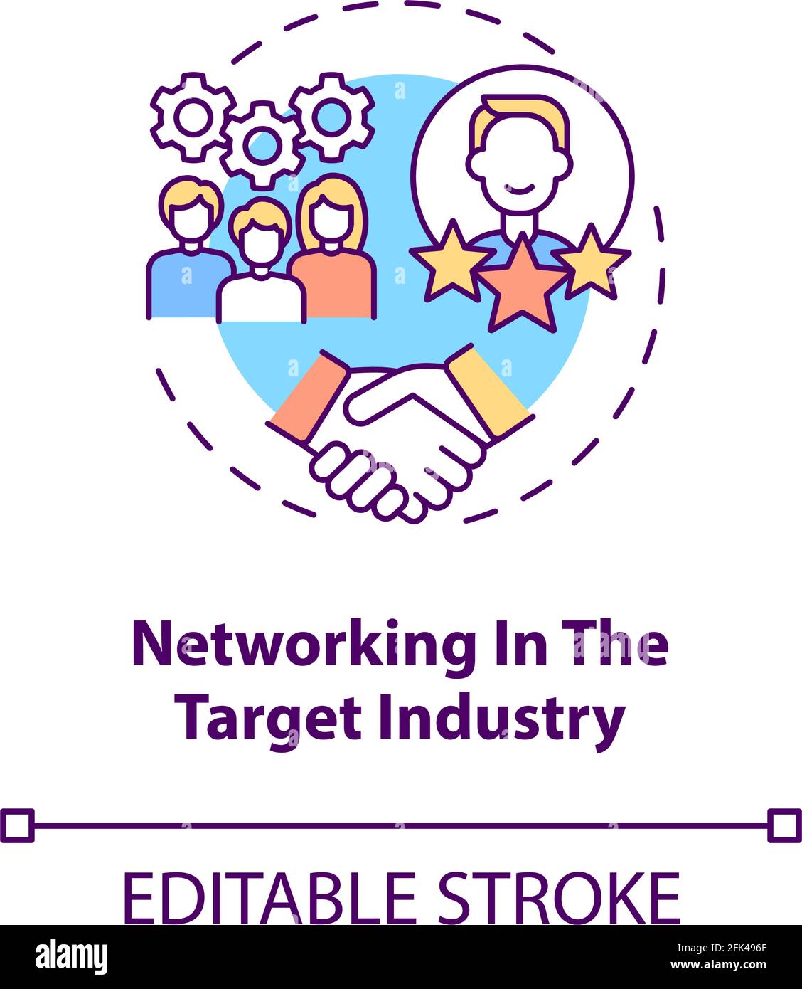 Networking in the Target industry concept icon Stock Vector Image & Art ...