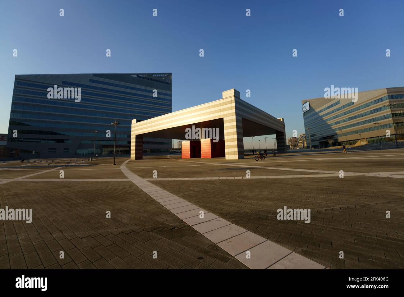Milan, Lombardy, Italy: exterior of modern office buildings at Portello ...