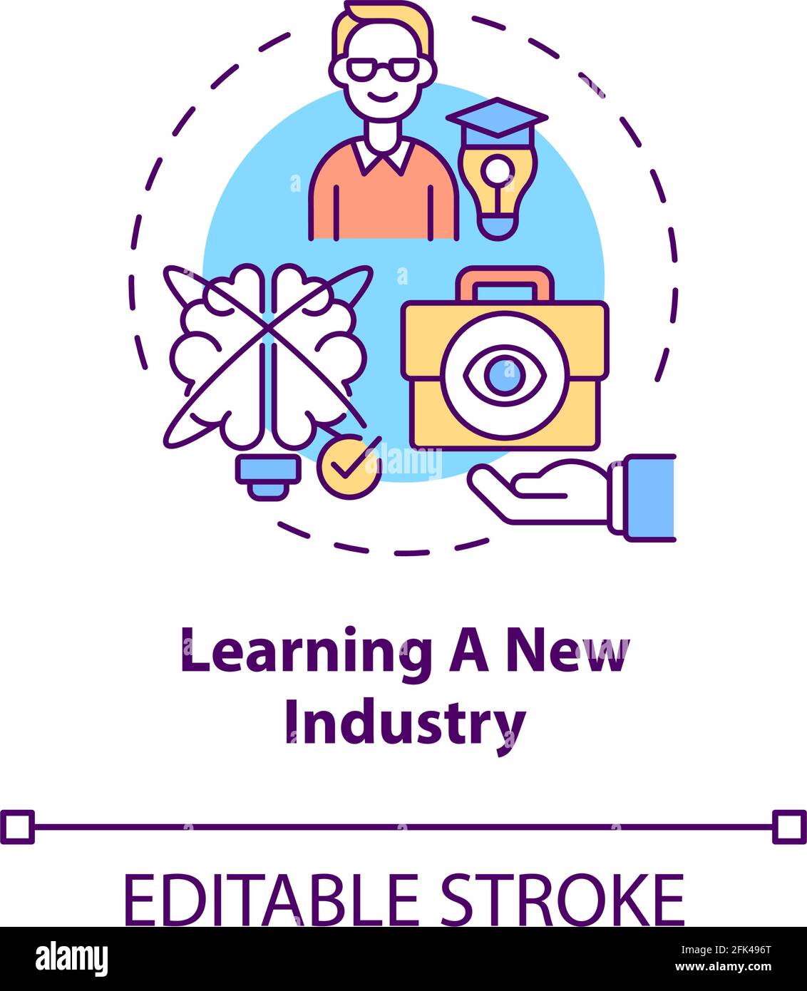 Learning a new industry concept icon Stock Vector Image & Art - Alamy