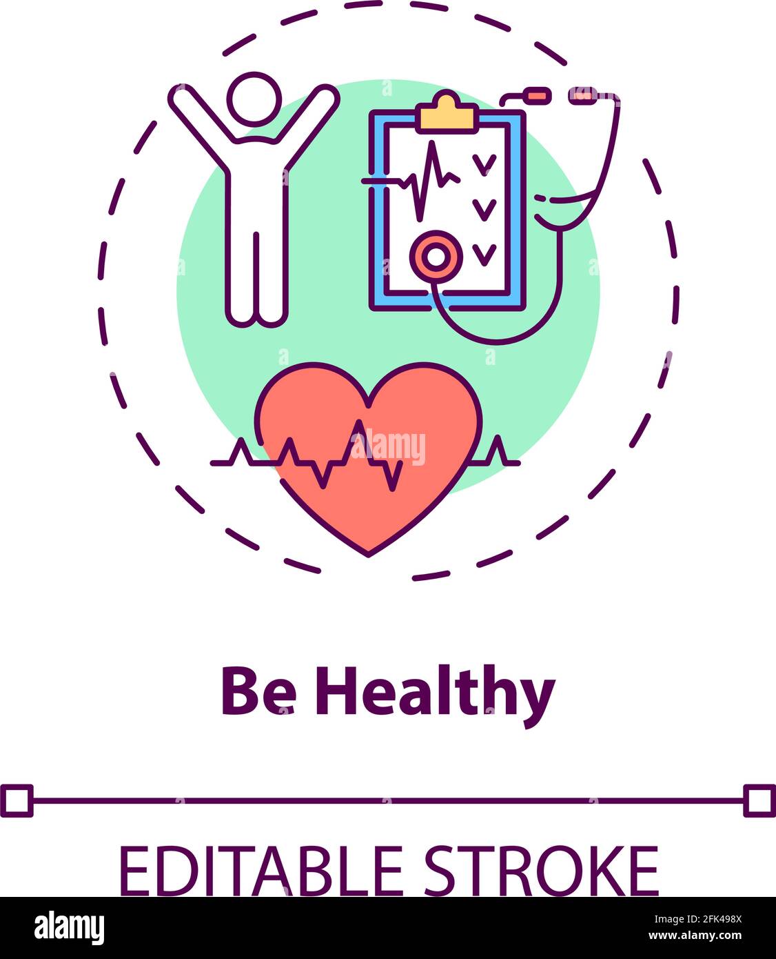 Be healthy concept icon Stock Vector Image & Art - Alamy