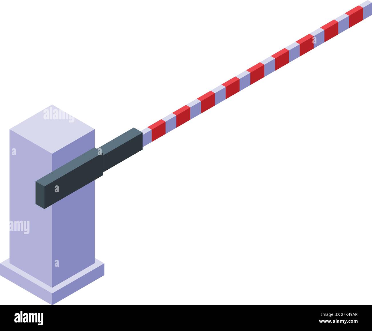 Guard rail barrier icon. Isometric of Guard rail barrier vector icon ...