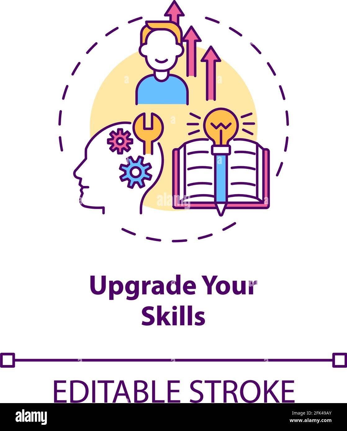 Upgrade your skills concept icon Stock Vector Image & Art - Alamy Upgrade your skills concept icon Stock Vector Image & Art - Alamy