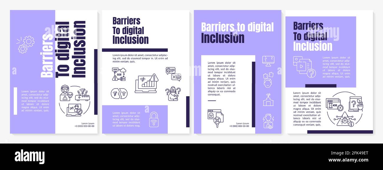 Barriers to digital inclusion brochure template Stock Vector Image ...