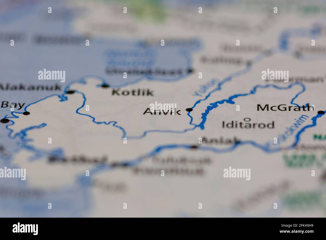 Anvik on a map hi-res stock photography and images - Alamy