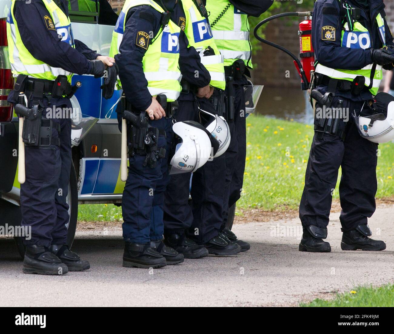 Four people were arrested and 35 people were removed in connection with ...