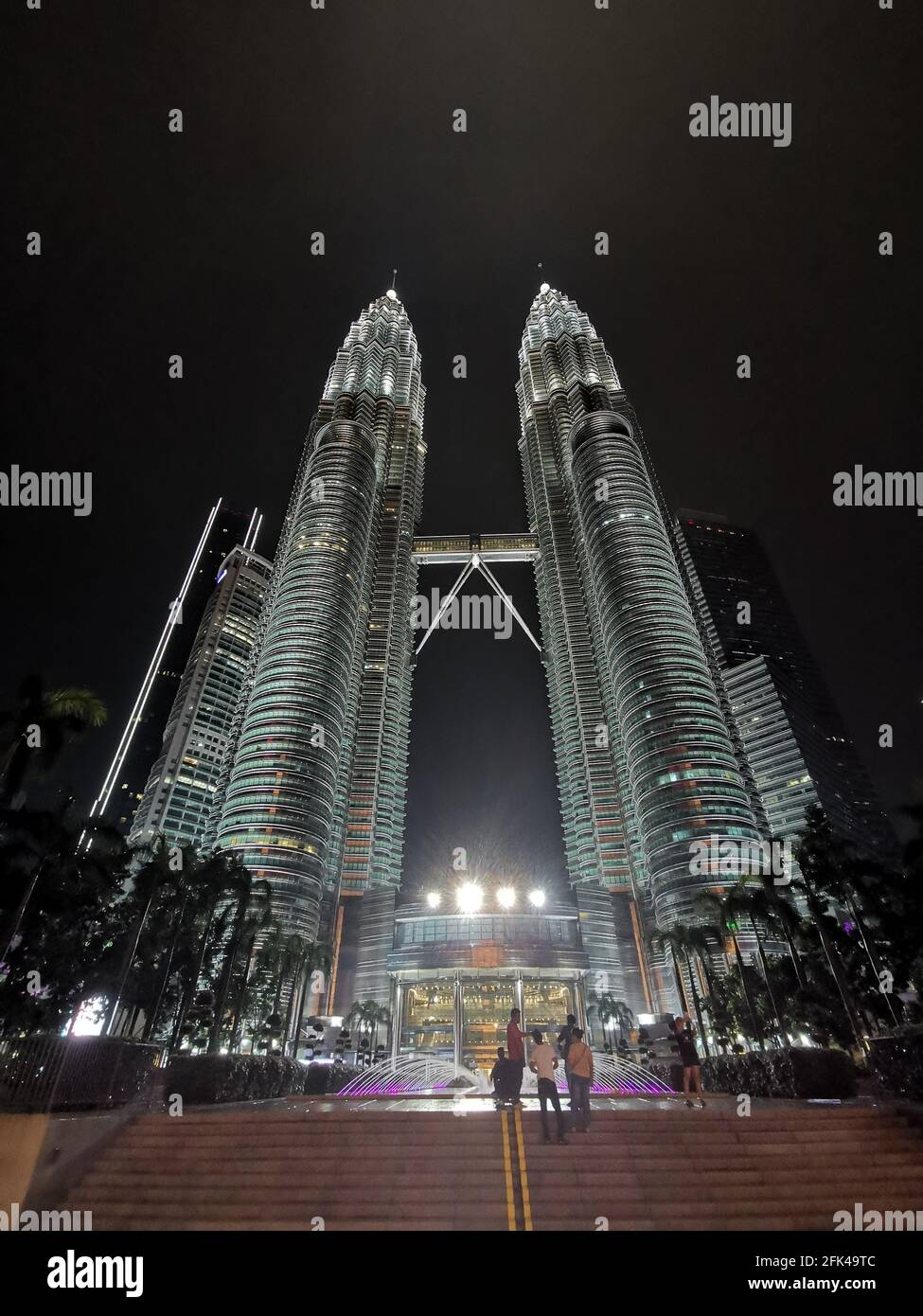 KUALA LUMPUR, MALAYSIA - Apr 21, 2021: Petronas Twin Tower Kuala Lumpur ...