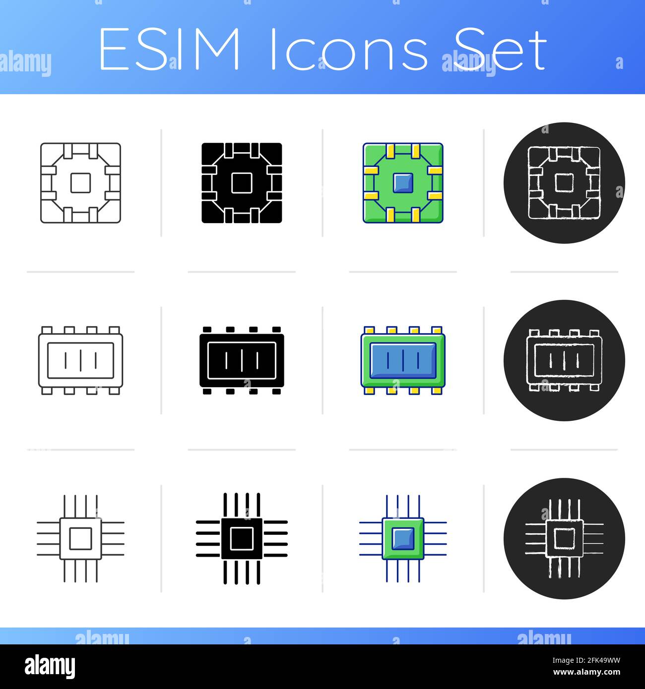 Electronic microcircuits Stock Vector Images - Alamy