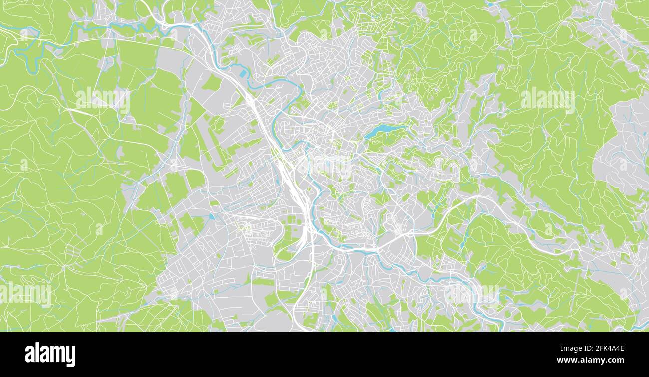 Urban vector city map of Liberec, Czech Republic, Europe Stock Vector ...