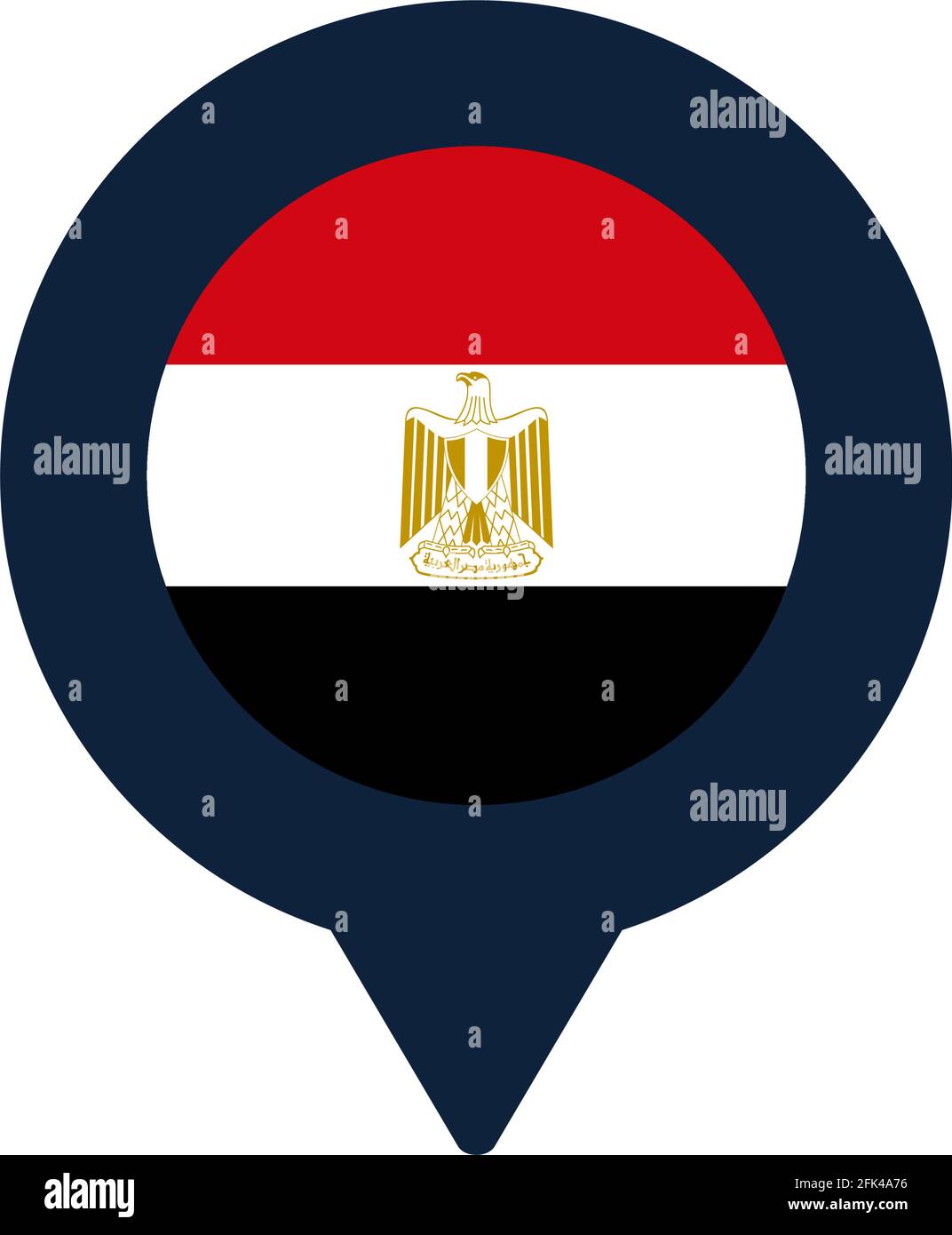 egypt flag and map pointer icon. National flag location icon vector ...