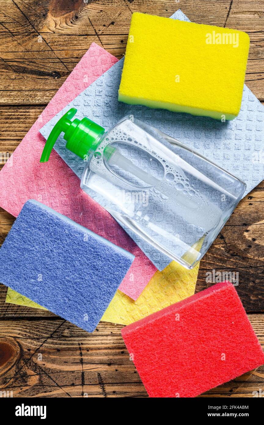 Washing and cleaning stuff, domestic supplies for spring cleaning ...